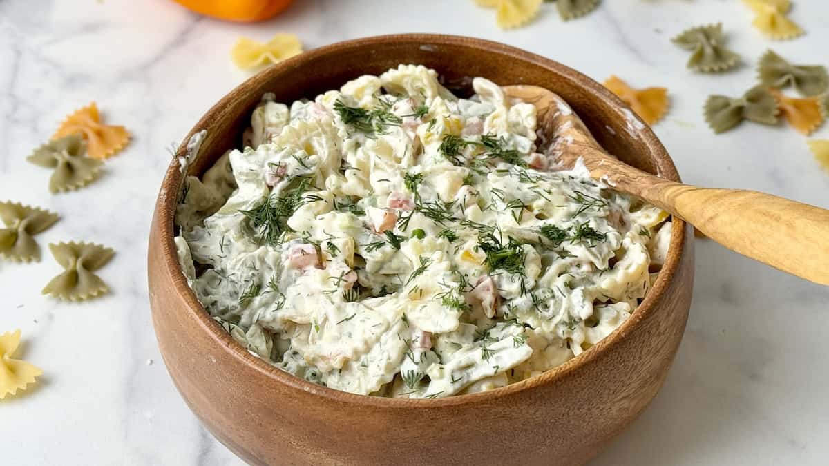 Easy Pasta Salad With Greek Yogurt Dressing | Mamazilla